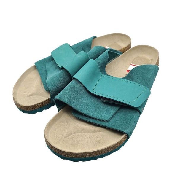 Birkenstock | Shoes | Birkenstock Kyoto Mens Slide Sandals Teal Comfort ...